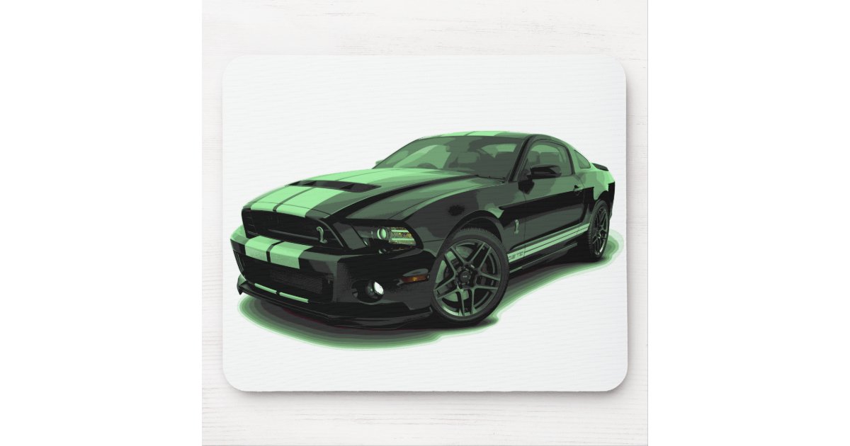 Mustang GT 500 Green Mouse Pad | Zazzle