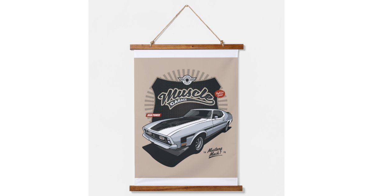 Mustang hanging tapestry | Zazzle