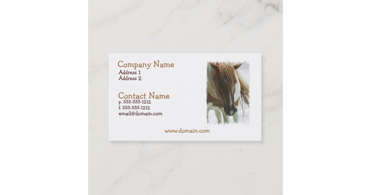 Mustang Wild Horse Business Card | Zazzle