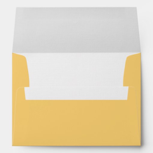 Mustard Yellow 5 x 7 Pre-Addressed Envelopes | Zazzle