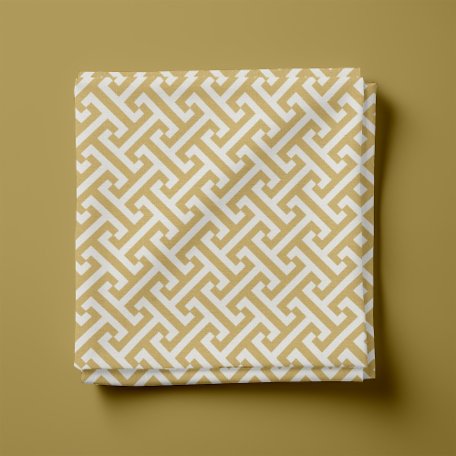 Yellow Greek Key Pattern Fabric | Zazzle