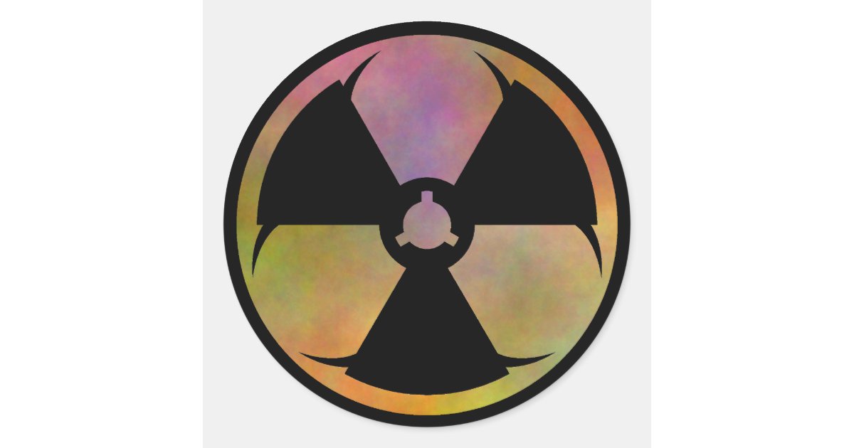 Mutation Hazard Symbol Classic Round Sticker | Zazzle.com