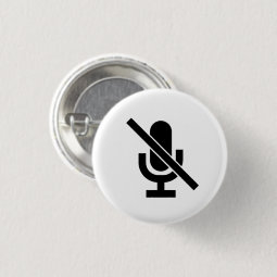 'Mute' Pictogram Button | Zazzle