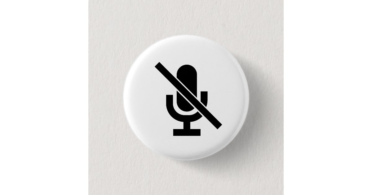 'Mute' Pictogram Button | Zazzle