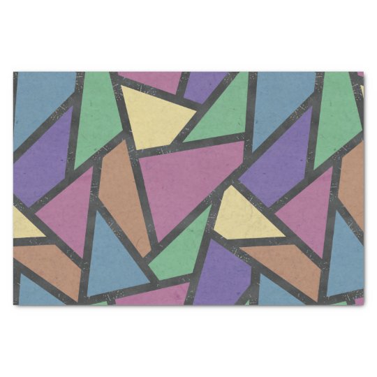 Muted rainbow colors mosaic pattern tissue paper | Zazzle.com