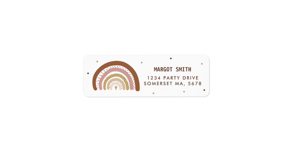 Muted Rainbow Pastel Rainbow Return Address Label | Zazzle