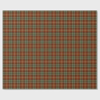 Muted Red and Green Rustic Plaid Pattern Wrapping Paper | Zazzle