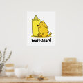 Mutt-stard Funny Doggy Mustard Pun Poster | Zazzle