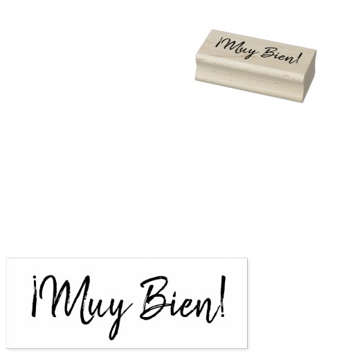 Muy Bien| Stylish Script | Casual Modern Rubber Stamp | Zazzle