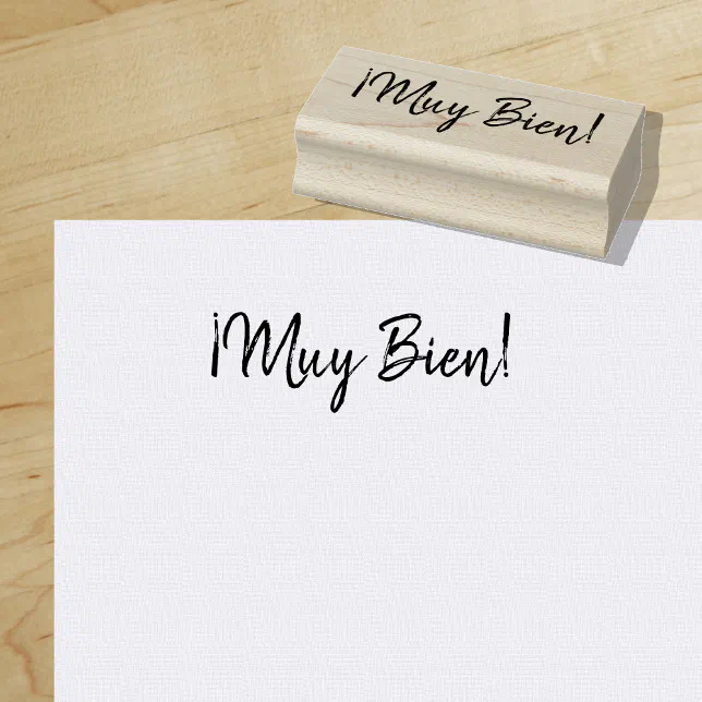 Muy Bien| Stylish Script | Casual Modern Rubber Stamp | Zazzle