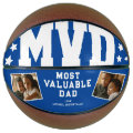 MVD Most Valuable Dad Two Photo Basketball | Zazzle