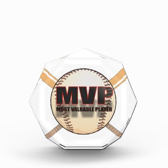 MVP BASEBALL ACRYLIC AWARD | Zazzle