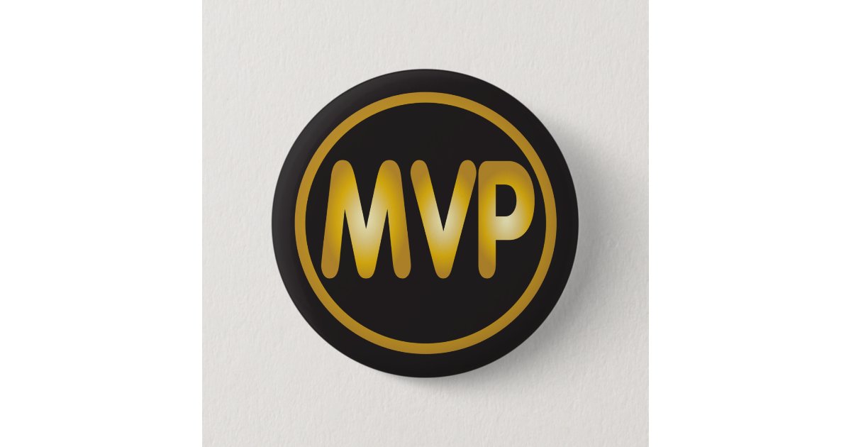 MVP most valuable player badge Pinback Button | Zazzle