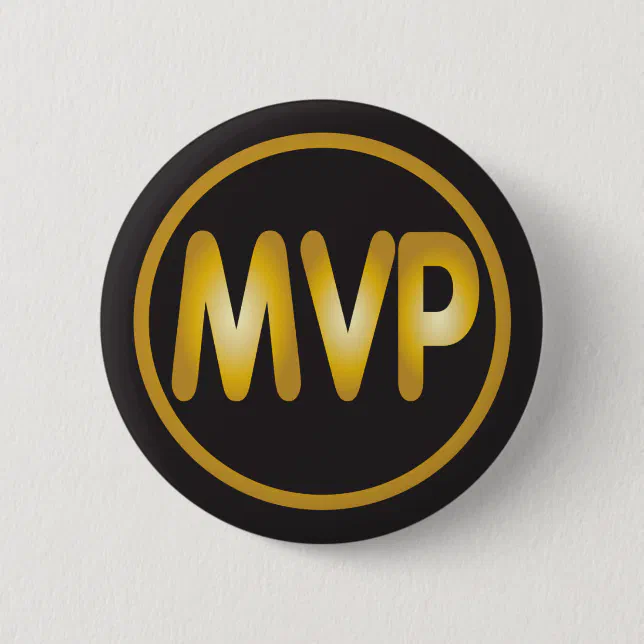 MVP most valuable player badge Pinback Button | Zazzle