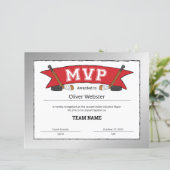 MVP Player - MVP Certificates - Hockey Certificate | Zazzle