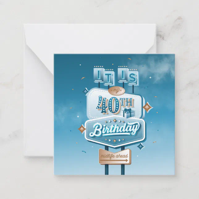 My 40th Birthday Stationery Note Card | Zazzle