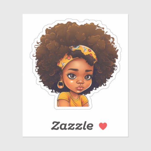 My Afro - Natural Hair - Afrocentric Gift Sticker | Zazzle