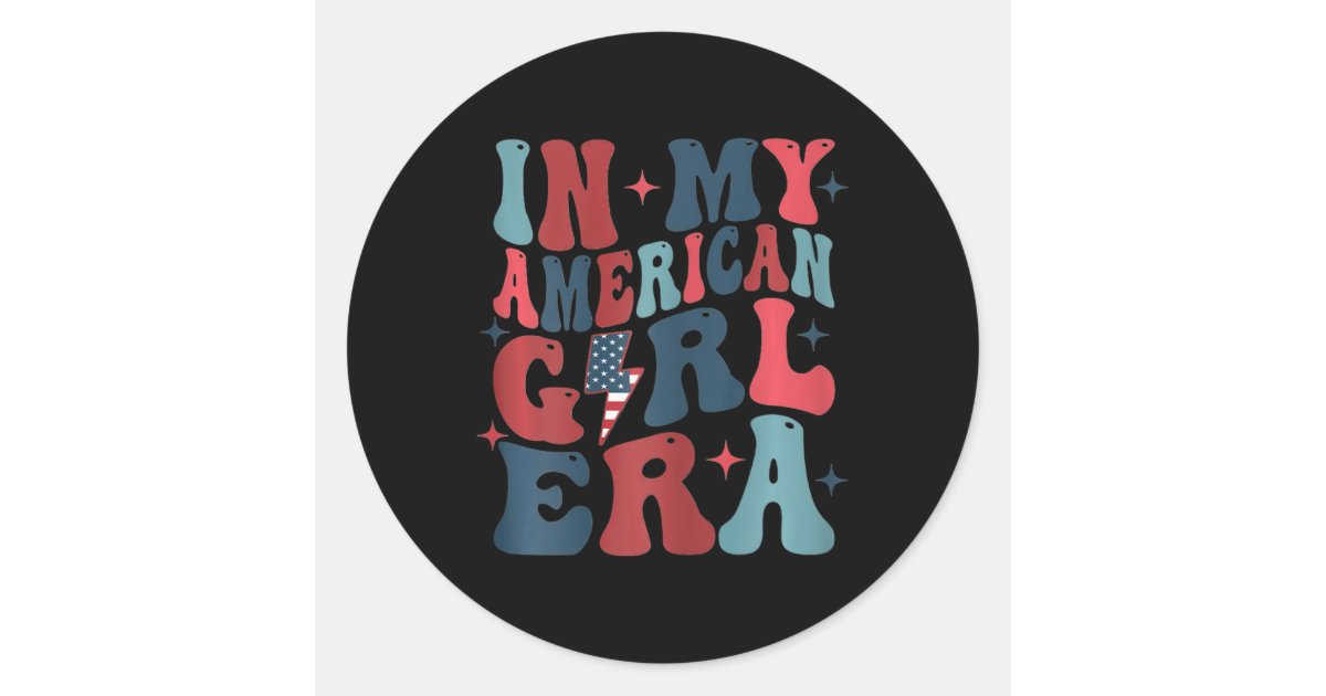 My American Girl Era Retro 4th Of July Fourth Groo Classic Round ...