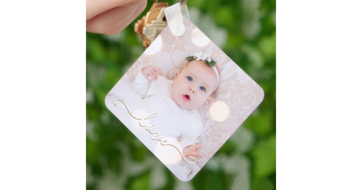 My Baby Photo Custom Keychain | Zazzle