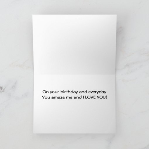 MY **BEAUTIFUL PARTNER** ON YOUR BIRTHDAY CARD | Zazzle