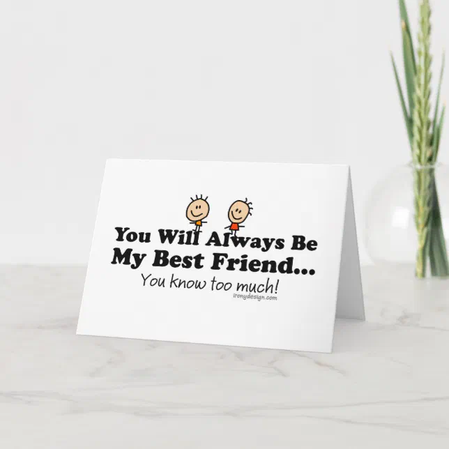 My Best Friend Card | Zazzle