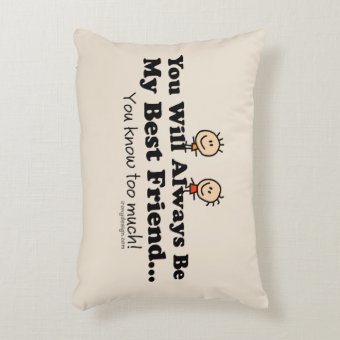 My Best Friend Decorative Pillow | Zazzle