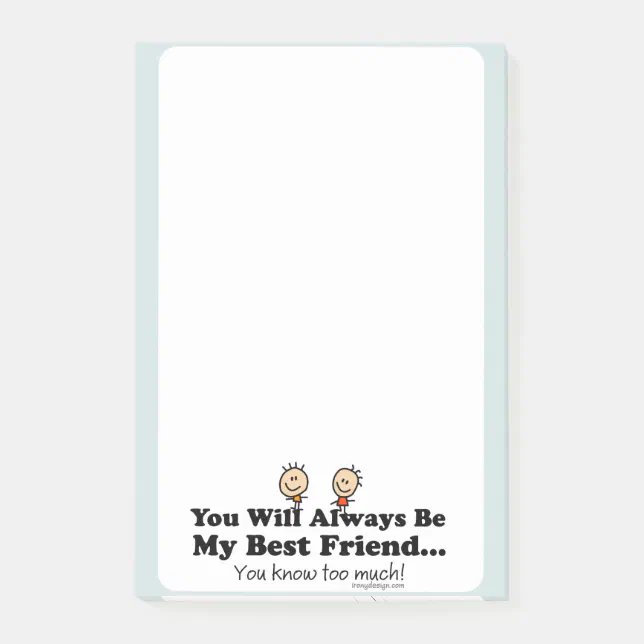 My Best Friend Post-it Notes | Zazzle