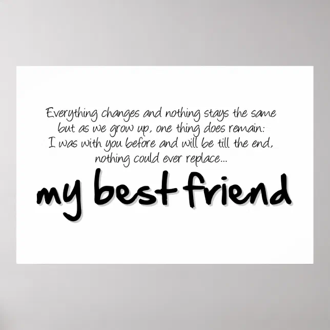 My best friend poster | Zazzle