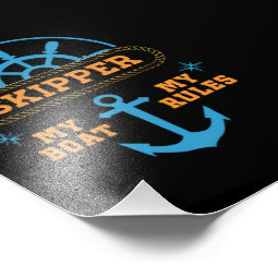 My Boat My Rules Funny Ship Captain Motto Quote Photo Print | Zazzle