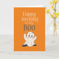 My Boo Cute Halloween Ghost Pun Funny Birthday Card | Zazzle