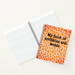 My book of scribbles and words notebook | Zazzle