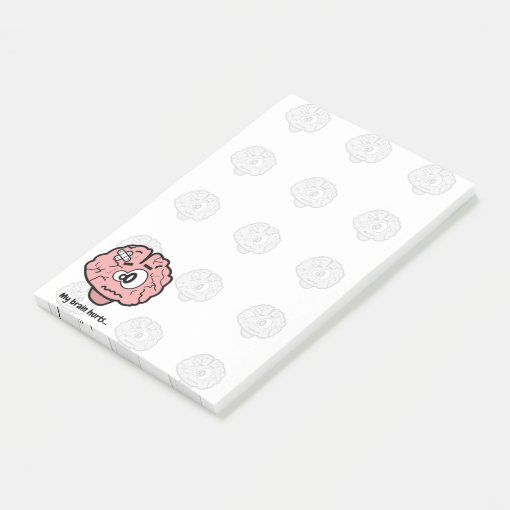 My Brain Hurts Post-it Notes | Zazzle