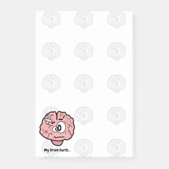 My Brain Hurts Post-it Notes | Zazzle