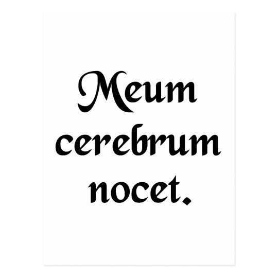 My brain hurts. postcard | Zazzle.com