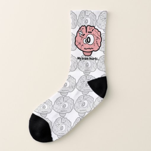 My Brain Hurts Socks | Zazzle