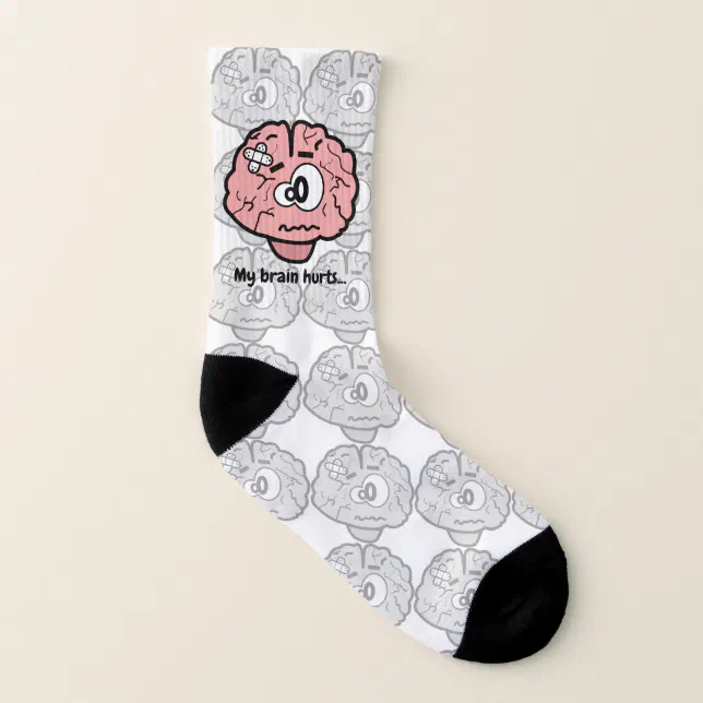 My Brain Hurts Socks | Zazzle