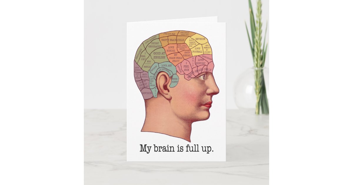 My Brain is Full Up Card | Zazzle.com