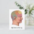My Brain is Full Up Postcard | Zazzle
