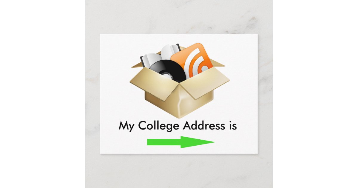 My College address announcement Postcard | Zazzle