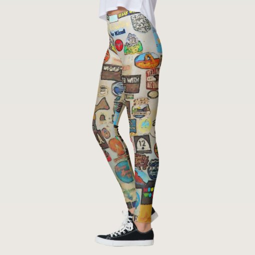 My Cool Decals - Travel Stickers Leggings | Zazzle
