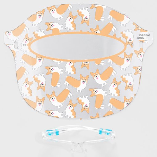 My Corgis and Me Funny Face Shield | Zazzle