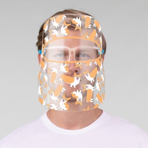 My Corgis and Me Funny Face Shield | Zazzle