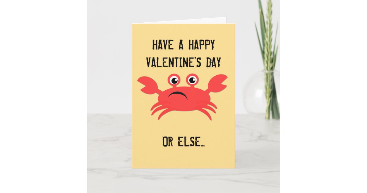 My Crabby Valentine Holiday Card | Zazzle