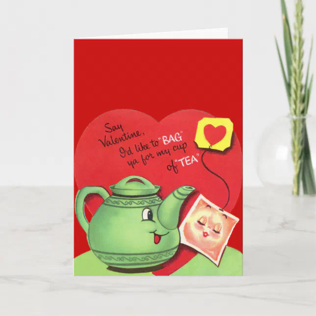 My Cup of Tea Valentine Holiday Card | Zazzle