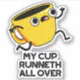 My Cup Runneth All Over Funny Bible Pun Sticker | Zazzle