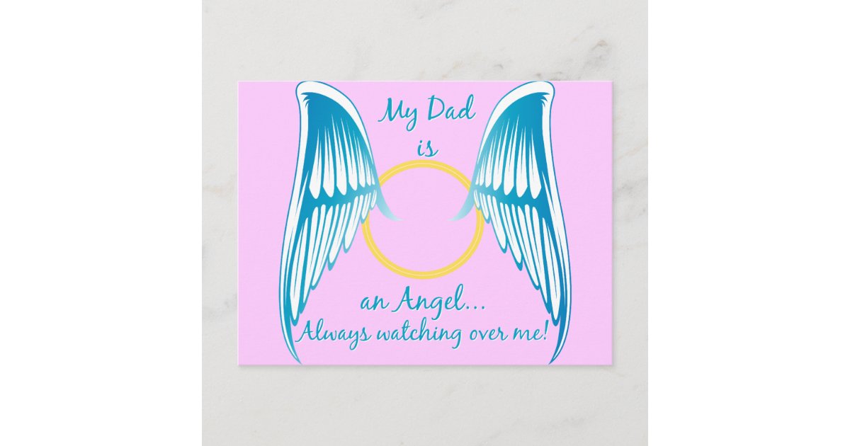 My Dad is an Angel Postcard | Zazzle