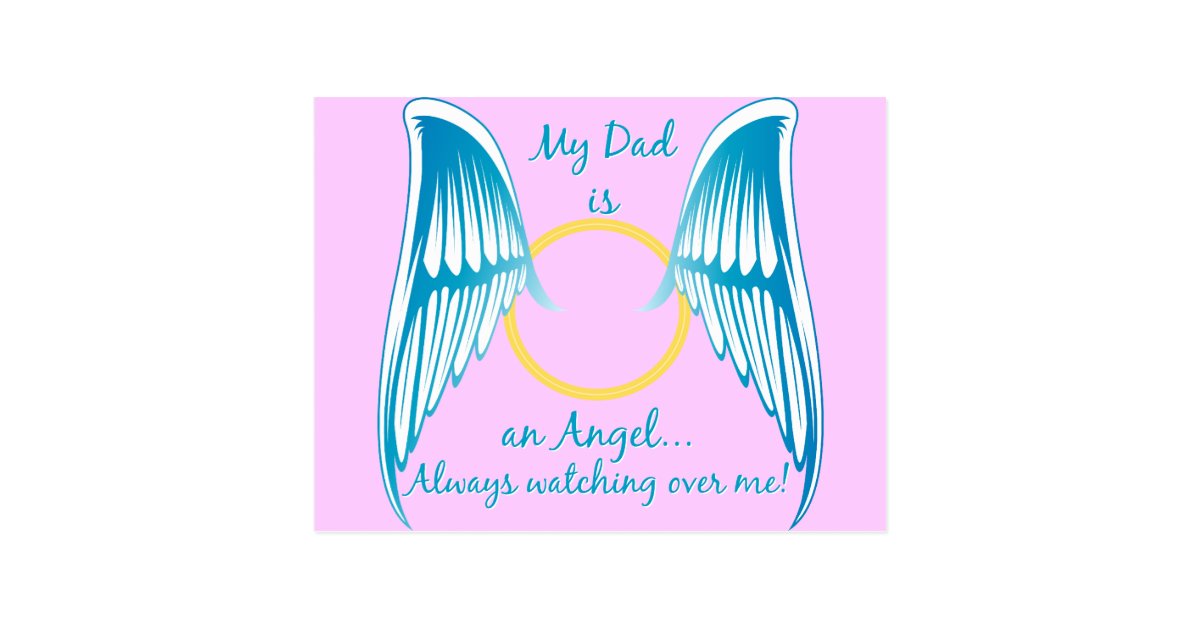 My Dad is an Angel Postcard | Zazzle.com