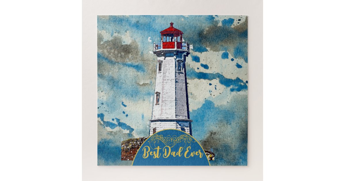 My Dad My Lighthouse Best Dad Ever Father's Day Jigsaw Puzzle | Zazzle