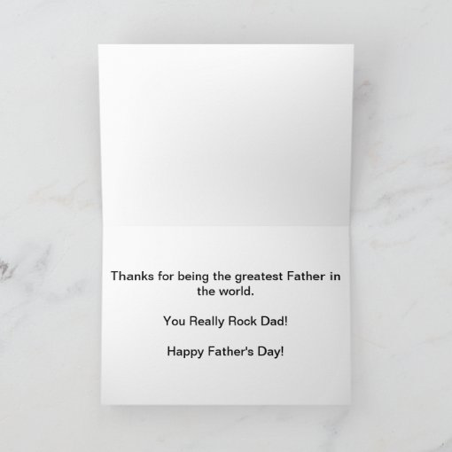 My Dad Really Rocks Card | Zazzle