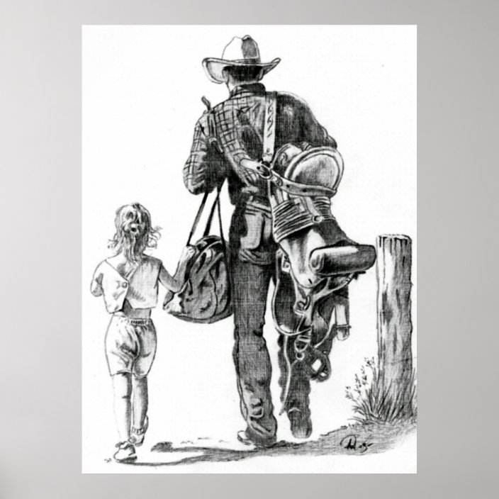 My Dad´s a Cowboy Poster | Zazzle.com